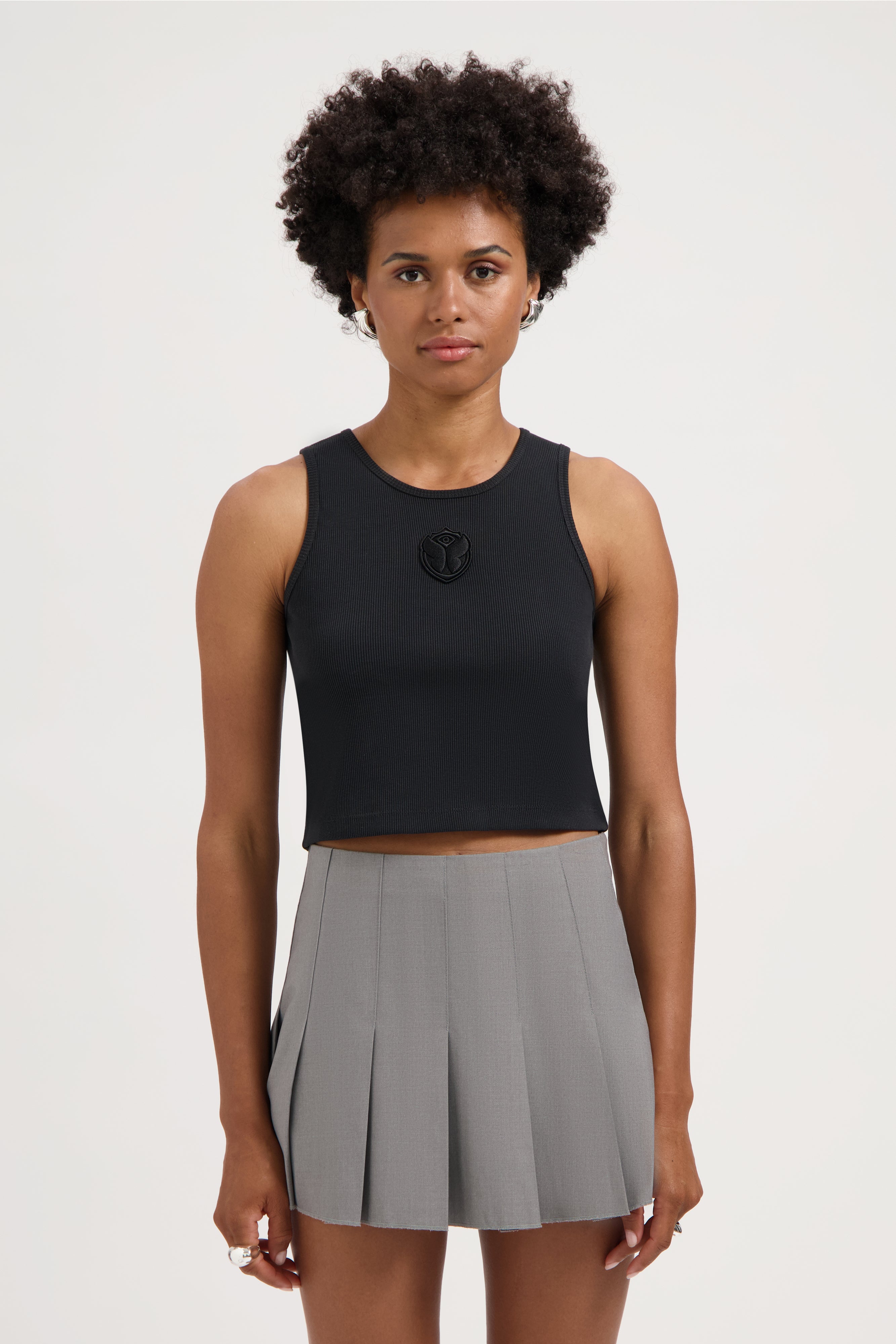 Icon Rib Tank Top Women Black - Tomorrowland Store