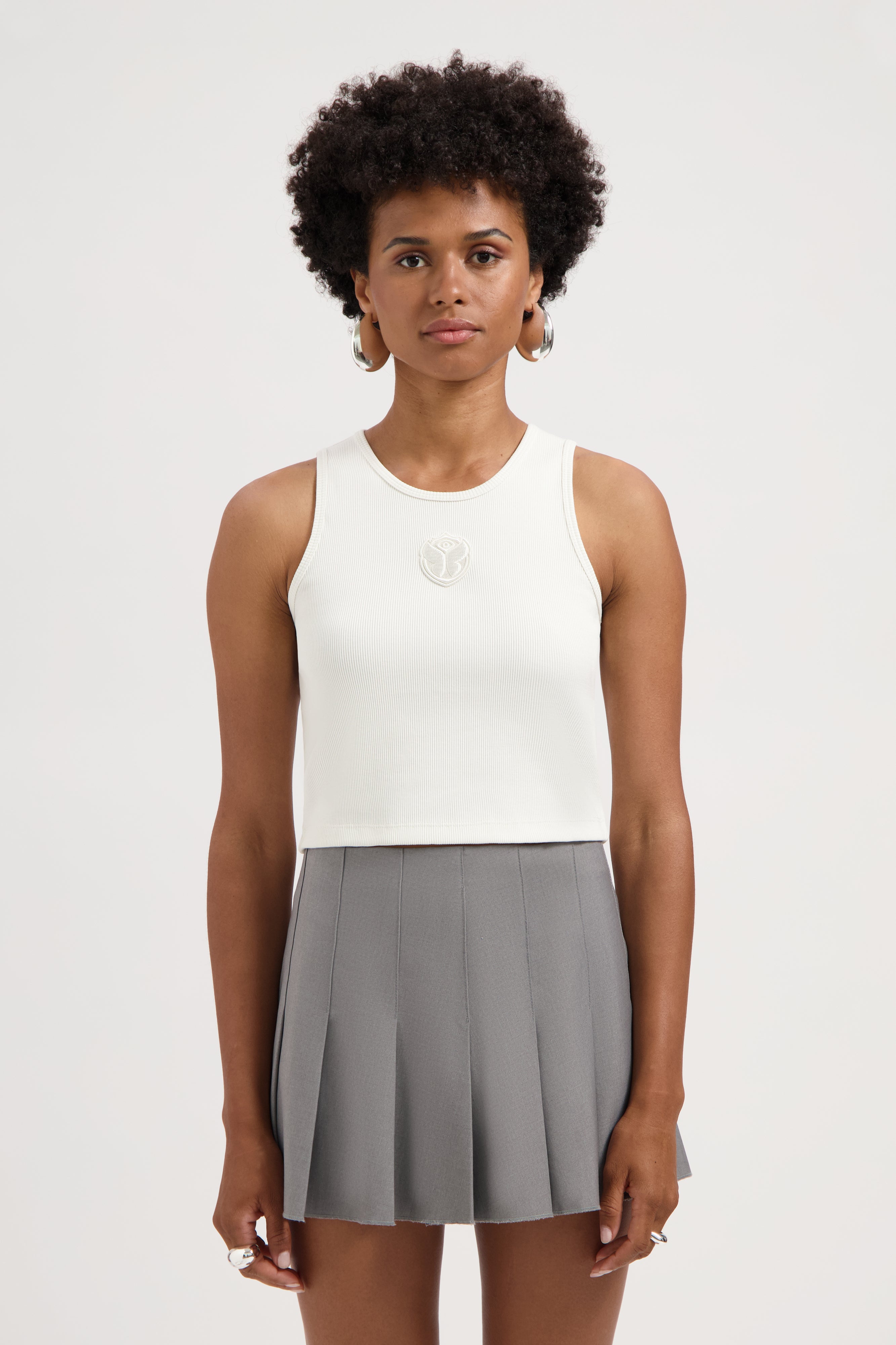 Icon Rib Tank Top Women White - Tomorrowland Store